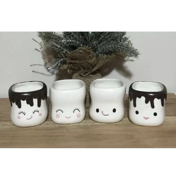 Dining | Ceramic Marshmallow 4 Piece Mug Set | Poshmark